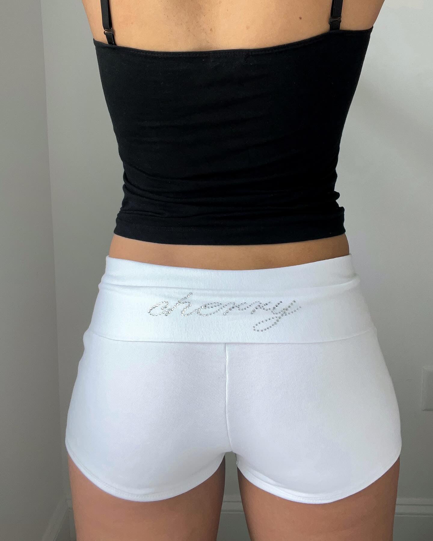 cherry micro shorts in white – CHERRY KNOTS