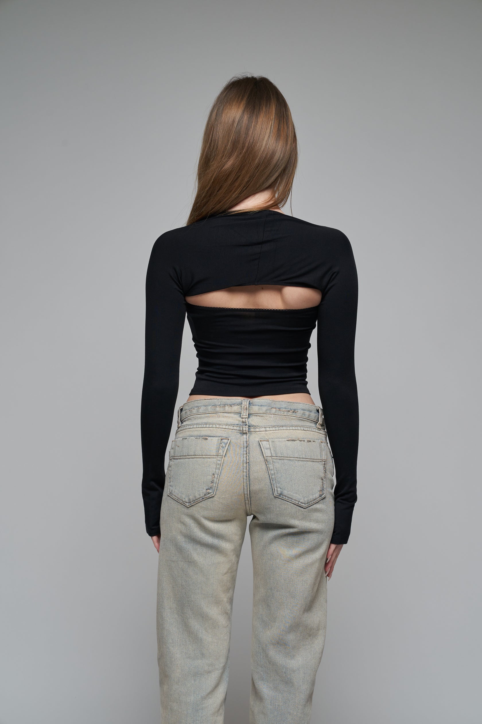 lined contour tube top in onyx – CHERRY KNOTS