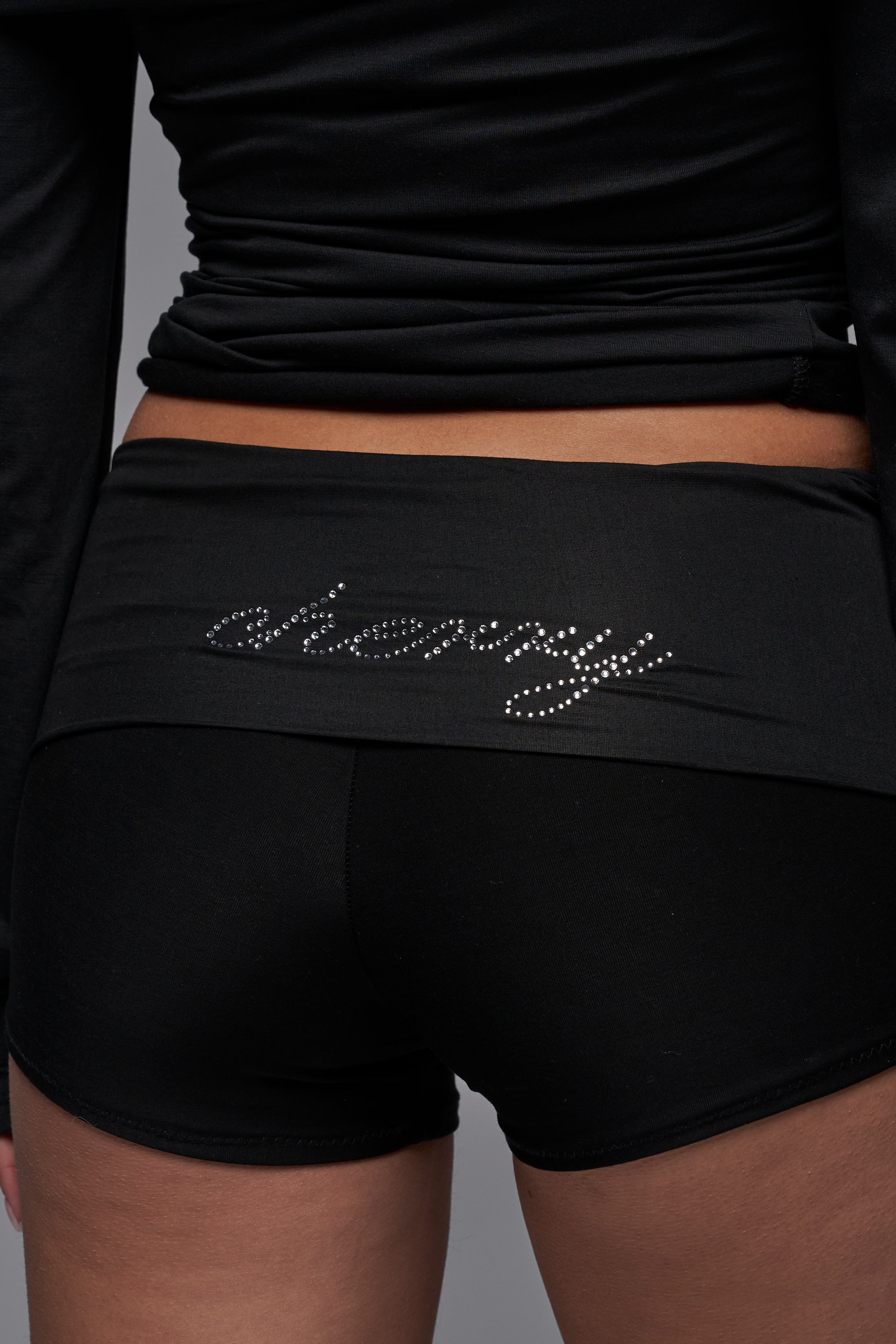 cherry micro shorts in black – CHERRY KNOTS